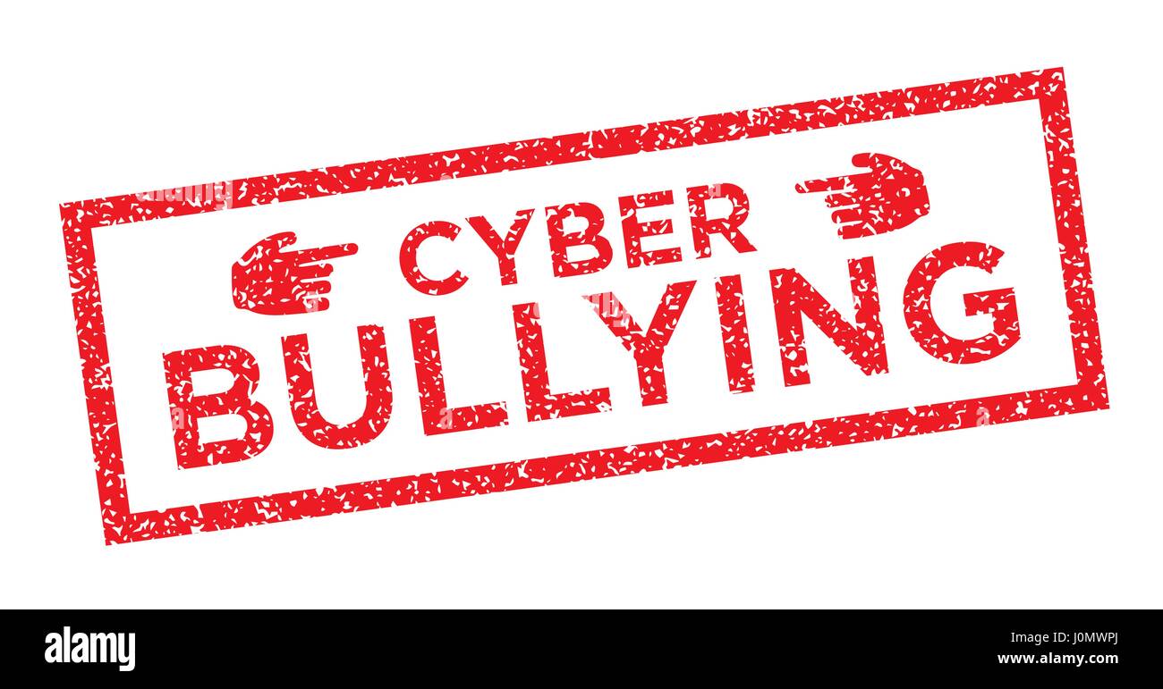 Cyber Bullying Graphic with Victim and Troll Stock Vector Art ...