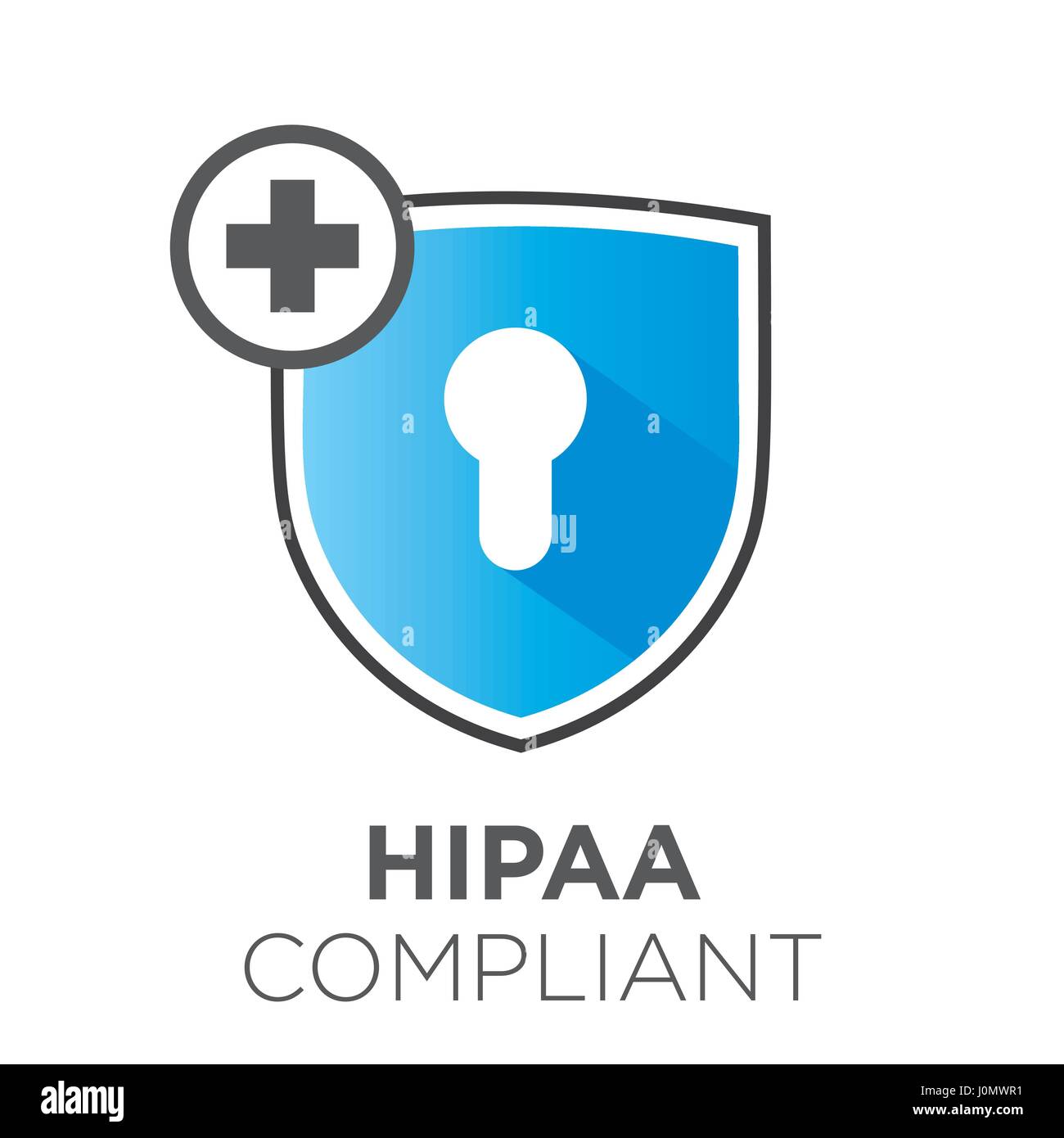 HIPAA Compliance Icon Graphic For Medical Document Security Stock ...