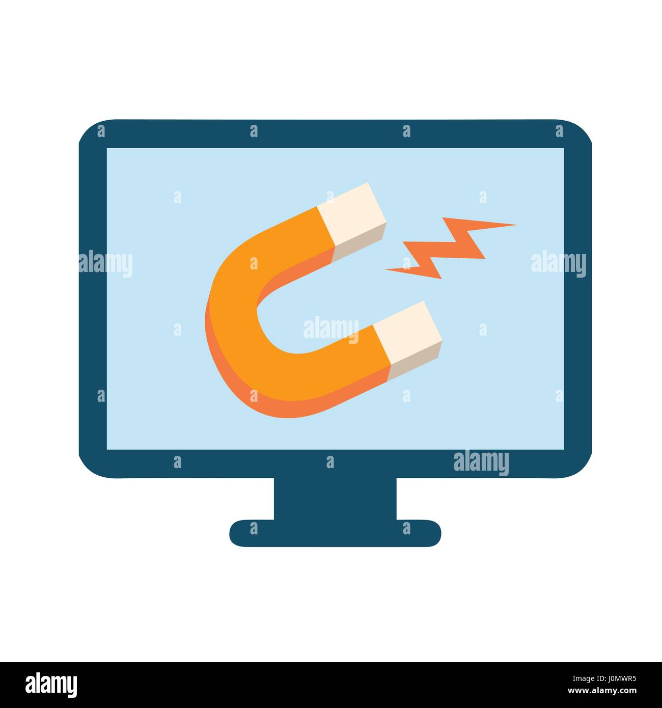 Attracting magnet Stock Vector Images - Alamy