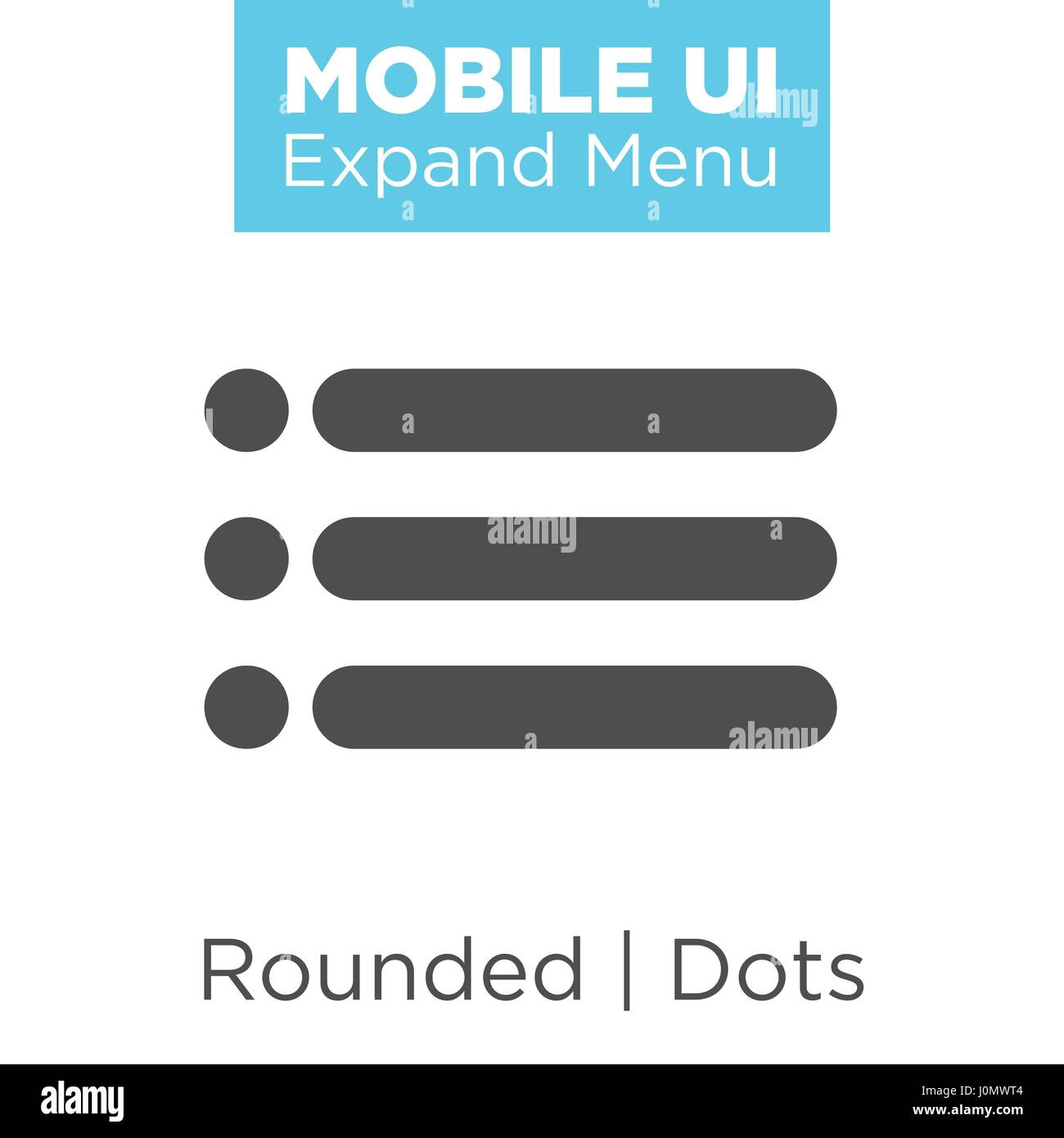 Flat Menu Icon Illustration for Website Navigation Stock Vector Image ...