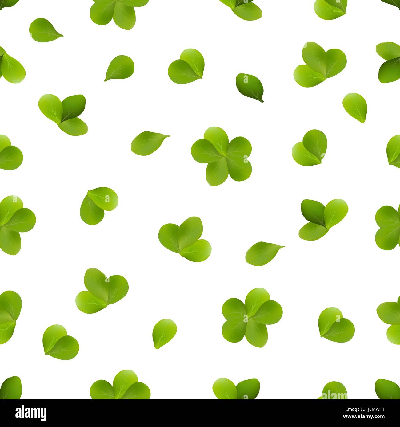 Seamless pattern of green spring petals of clover Stock Vector Image ...