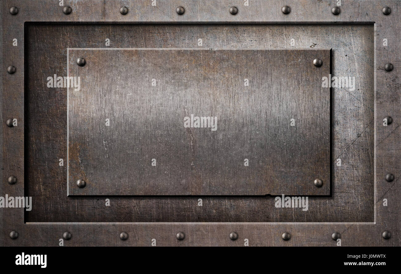 old metal rusty or rustic frame background 3d illustration Stock Photo ...