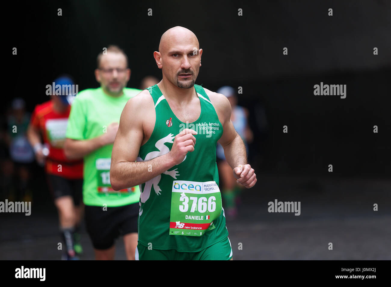 Rome, Italy - April 2nd, 2017: Athletes of the 23rd Rome Marathon to ...