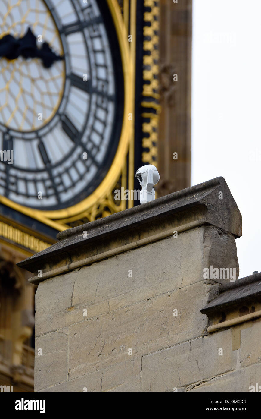 Security camera at the Houses of Parliament in Westminster, London, UK ...