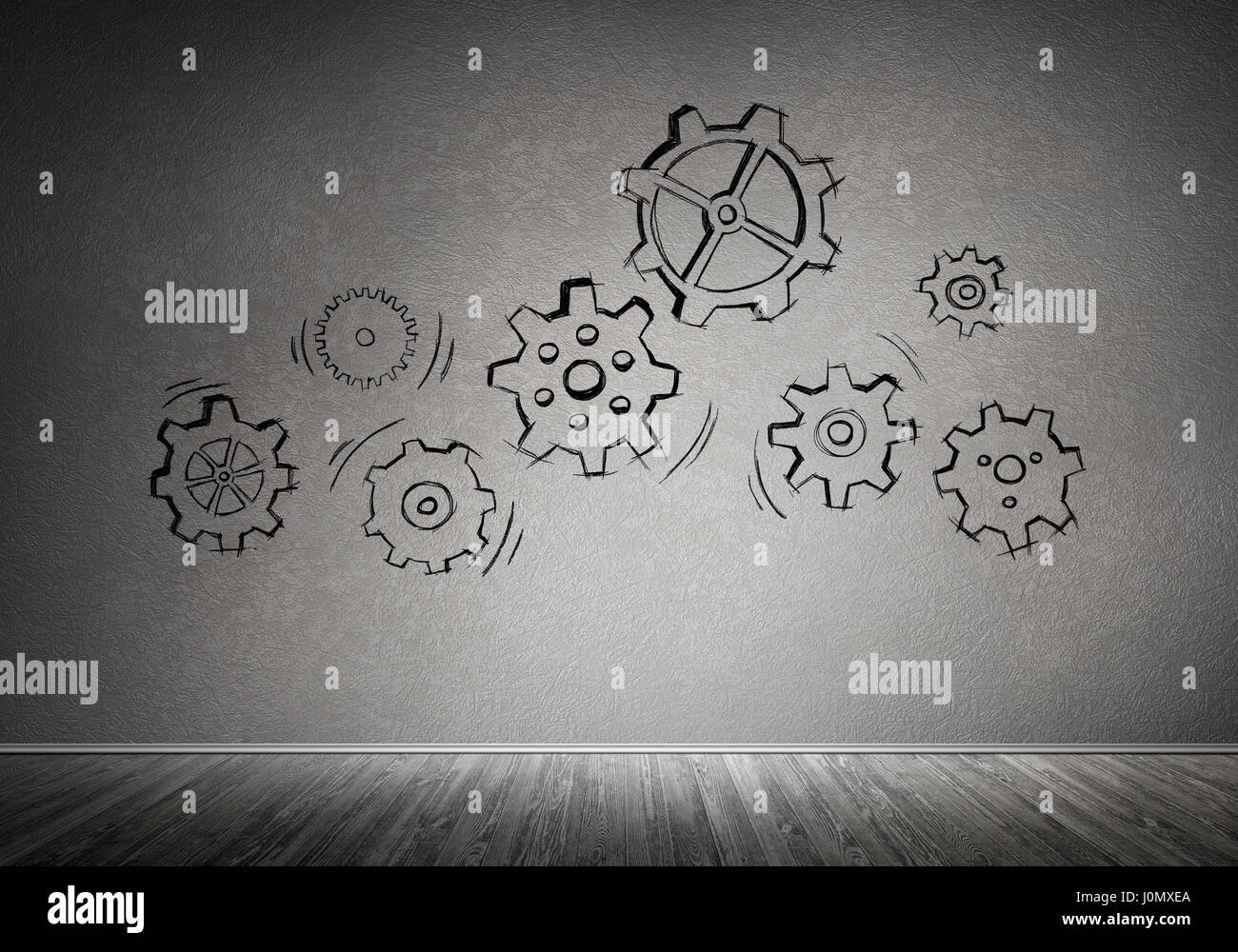 Gear mechanism as teamwork concept Stock Photo - Alamy