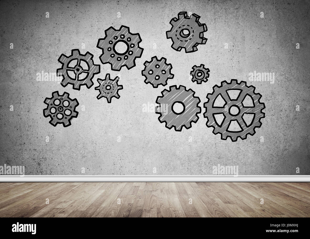 Gear mechanism as teamwork concept Stock Photo - Alamy