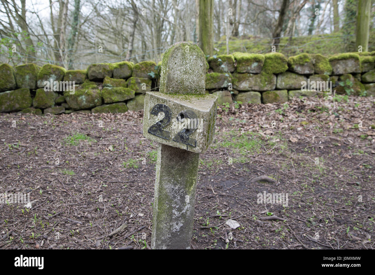 Railway distance marker Stock Photo - Alamy