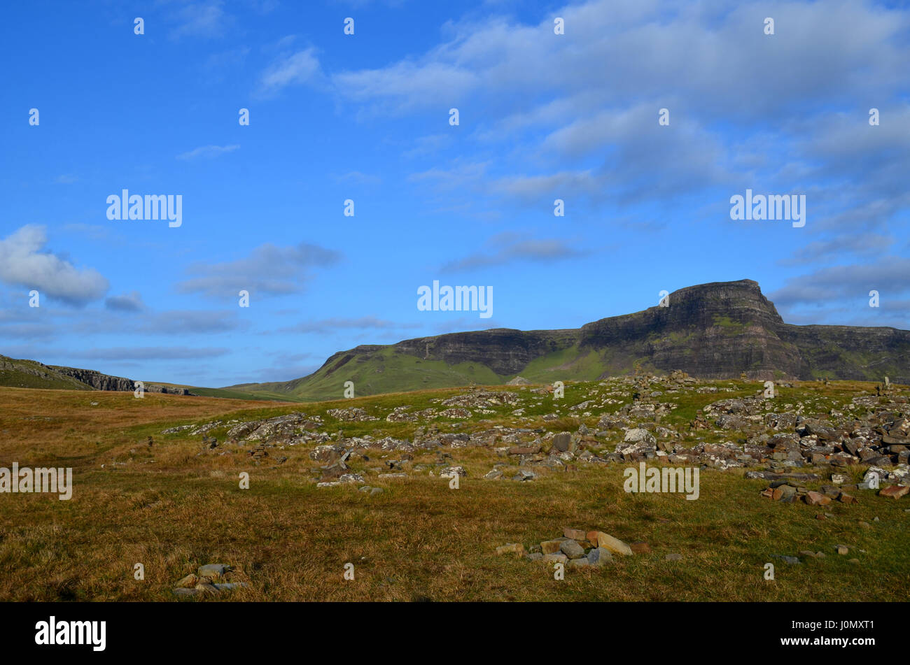 The Scottish Highlands have rolling hills and rocky fields Stock Photo ...