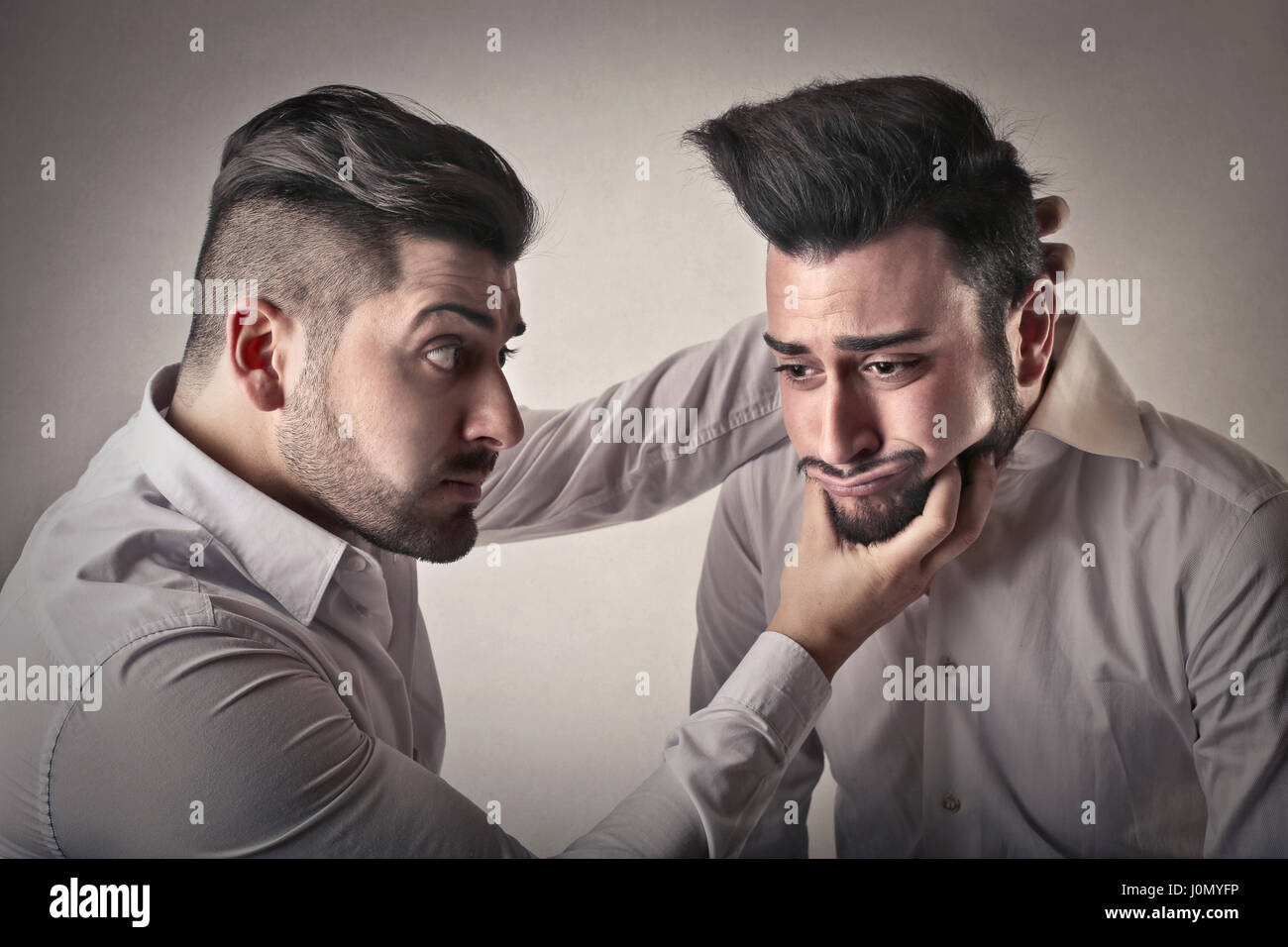 Guy and happy and sad face hi-res stock photography and images - Alamy