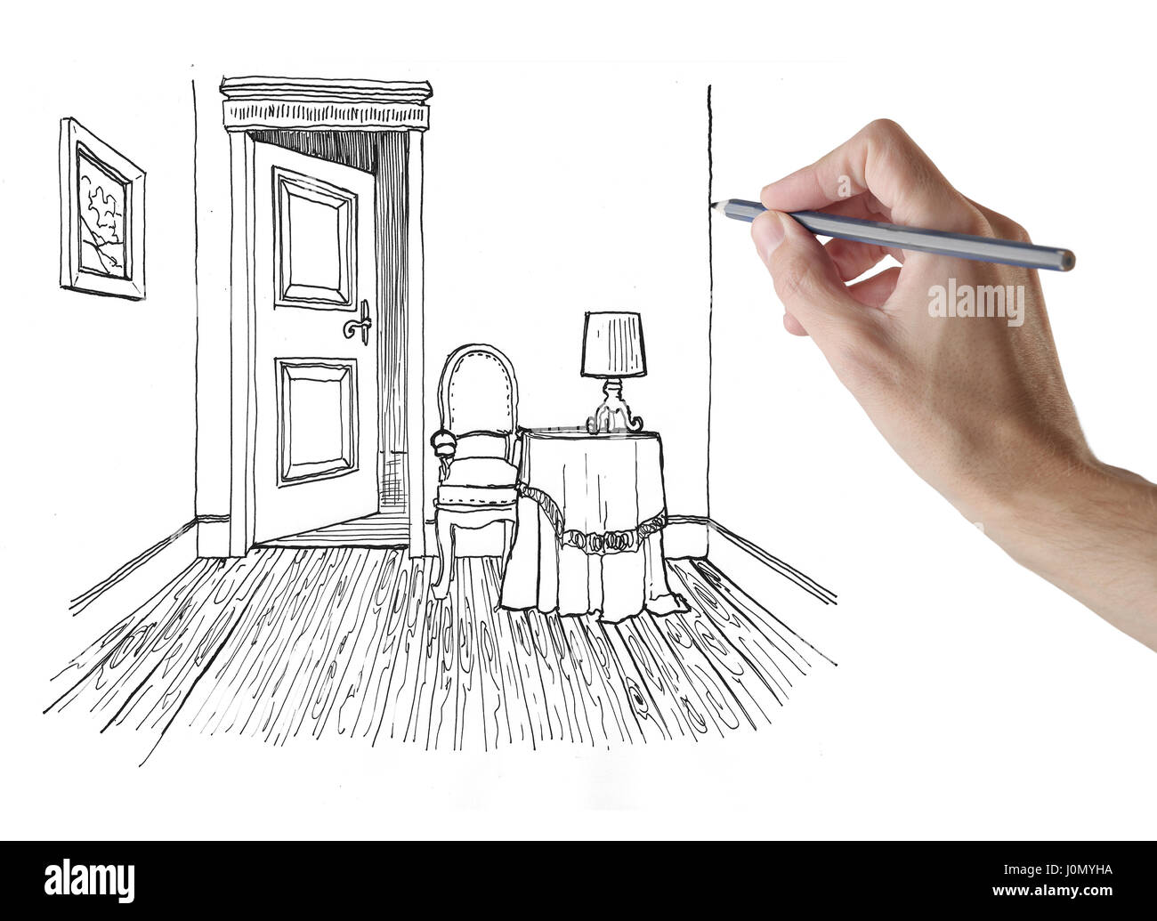 Drawing room interior Cut Out Stock Images & Pictures - Alamy