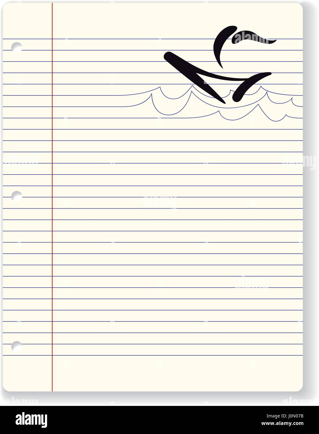 Paper letter linear icon Stock Vector Images - Alamy