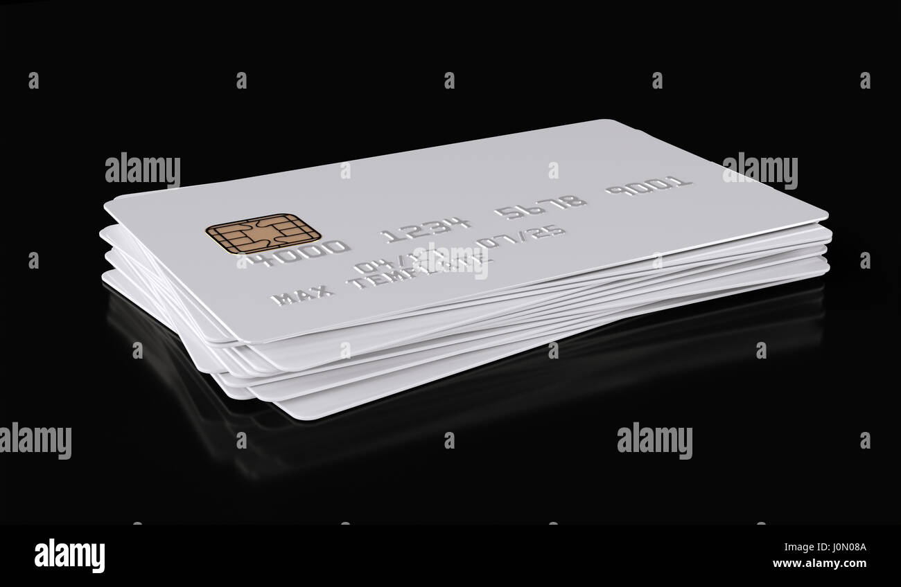 Single neutral credit card - 3D Rendering Stock Photo - Alamy