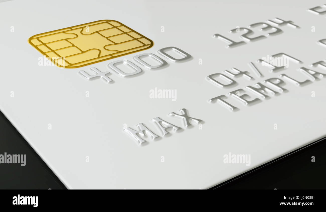 Single neutral credit card - 3D Rendering Stock Photo - Alamy