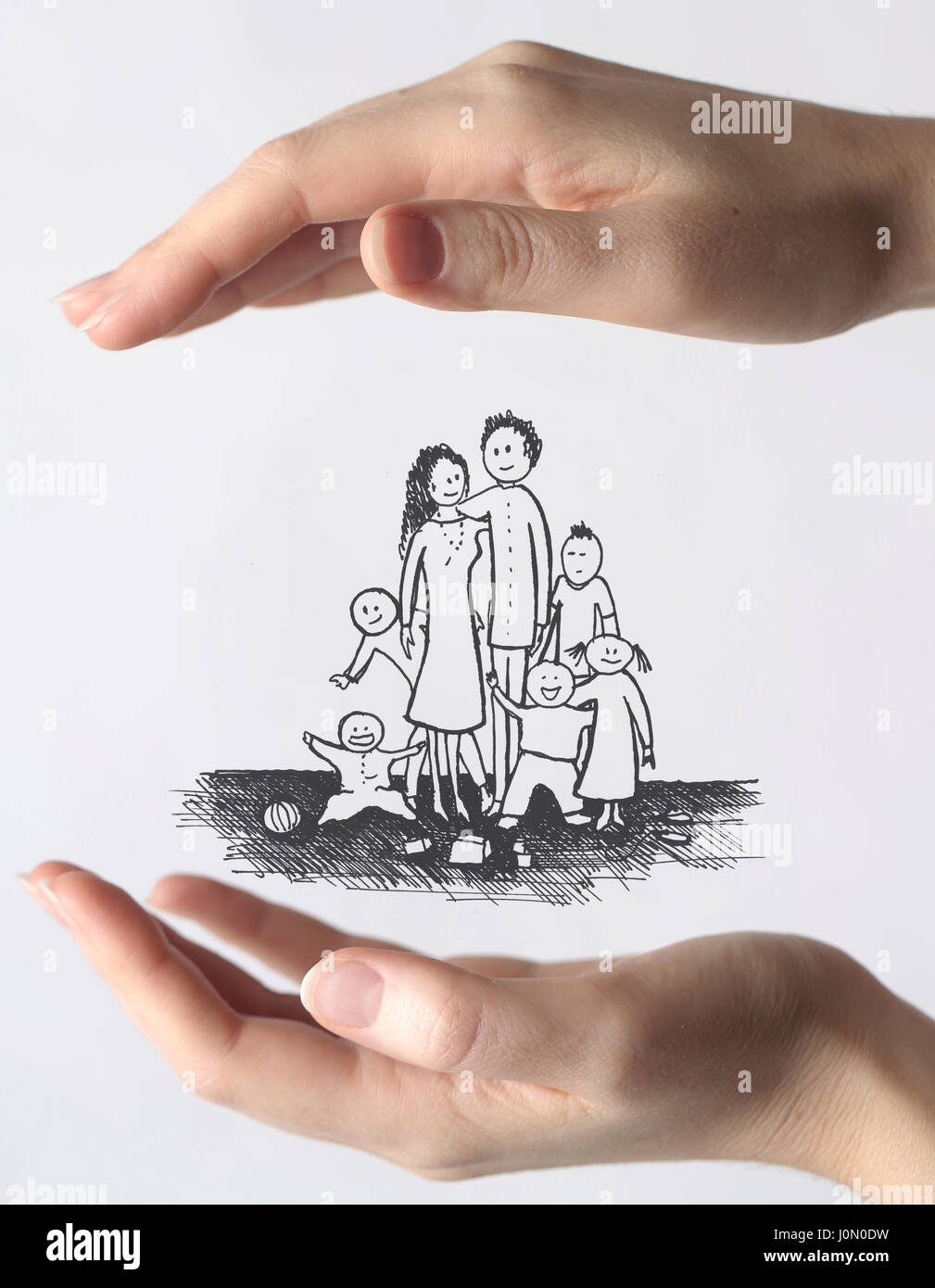 Drawn drawing illustration family hi-res stock photography and images ...