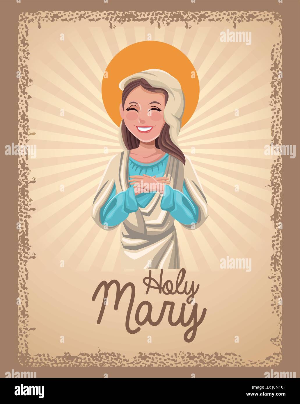 Blessed virgin mary abstract painting hi-res stock photography and ...