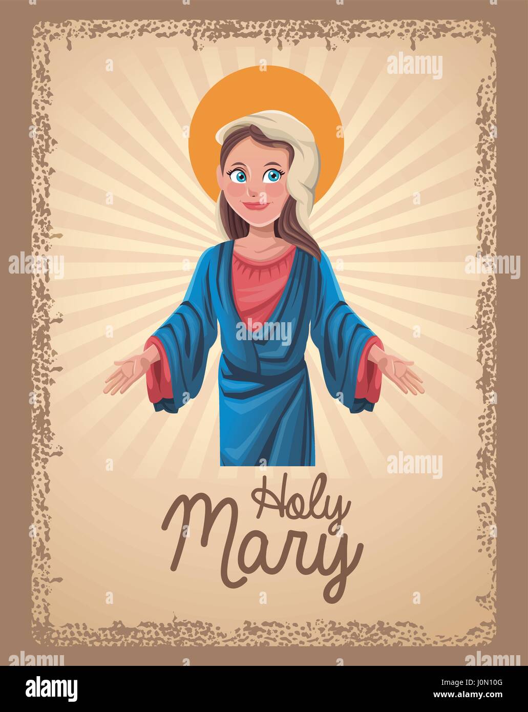 holy mary religion card Stock Vector Image & Art - Alamy