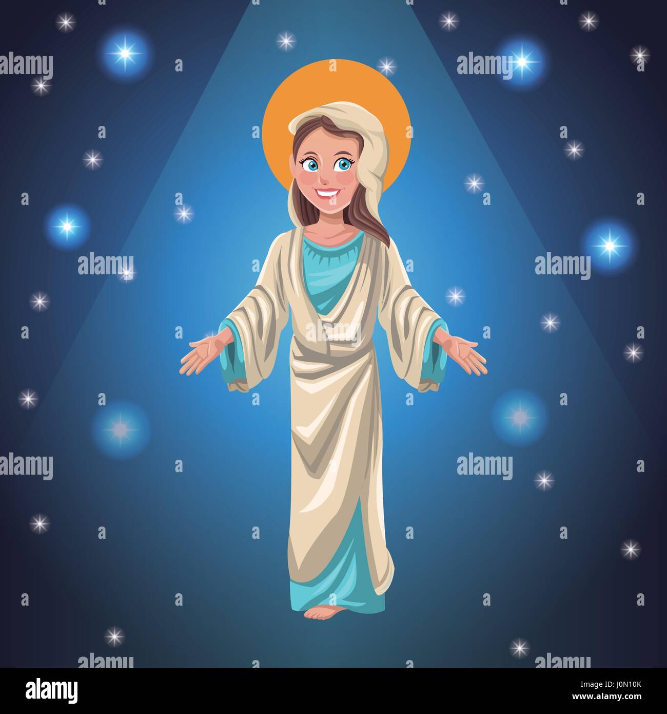 virgin mary faith bright background Stock Vector Image & Art - Alamy
