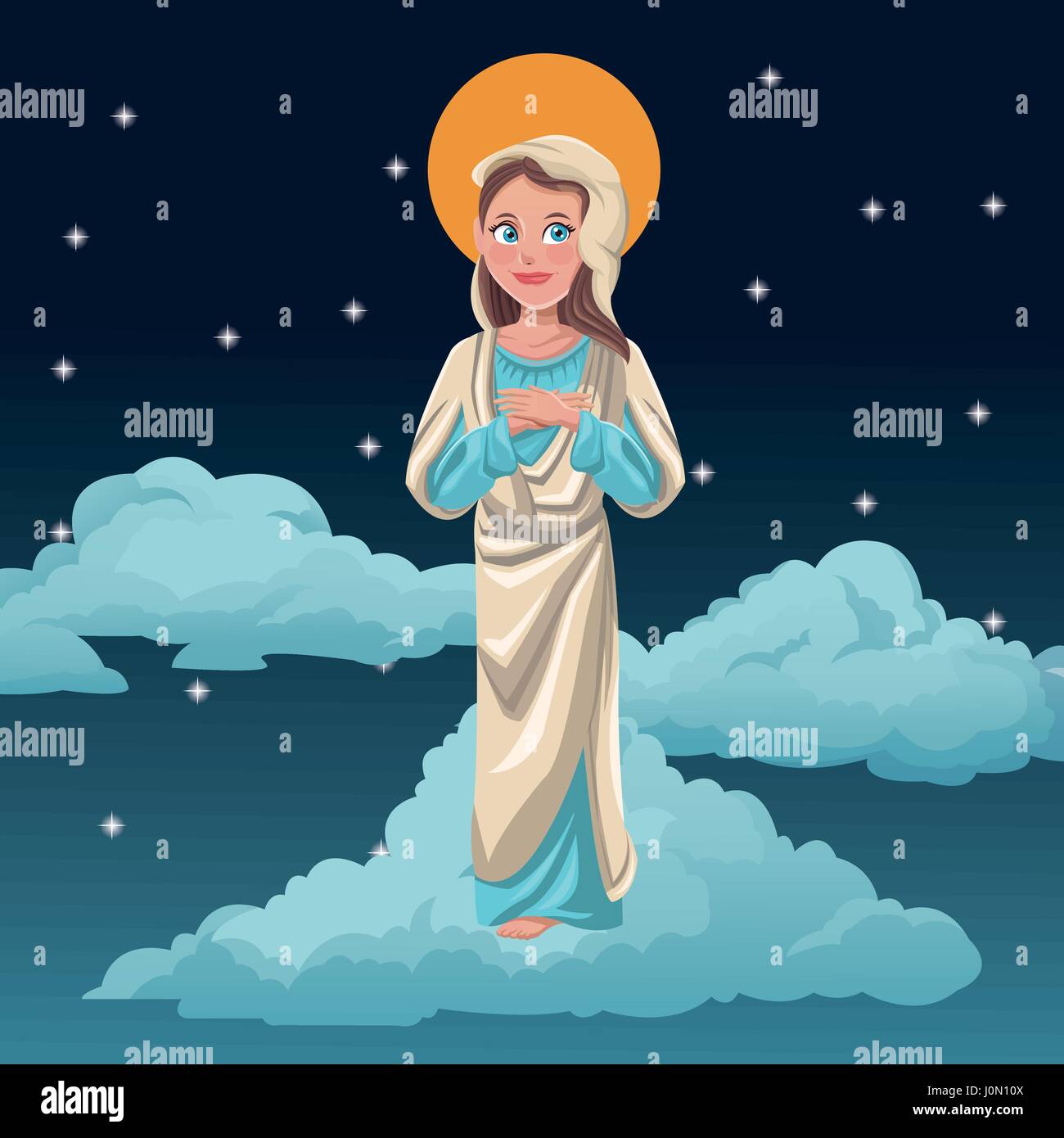 Blessed virgin mary abstract painting hi-res stock photography and ...