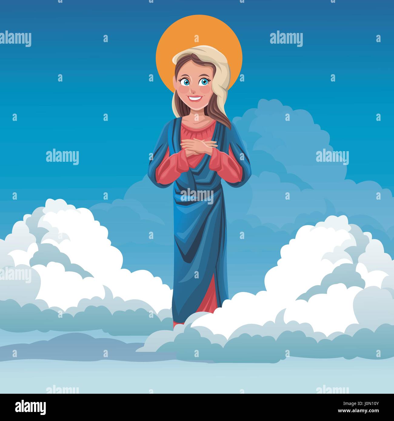 Virgin mary statue Stock Vector Images - Alamy