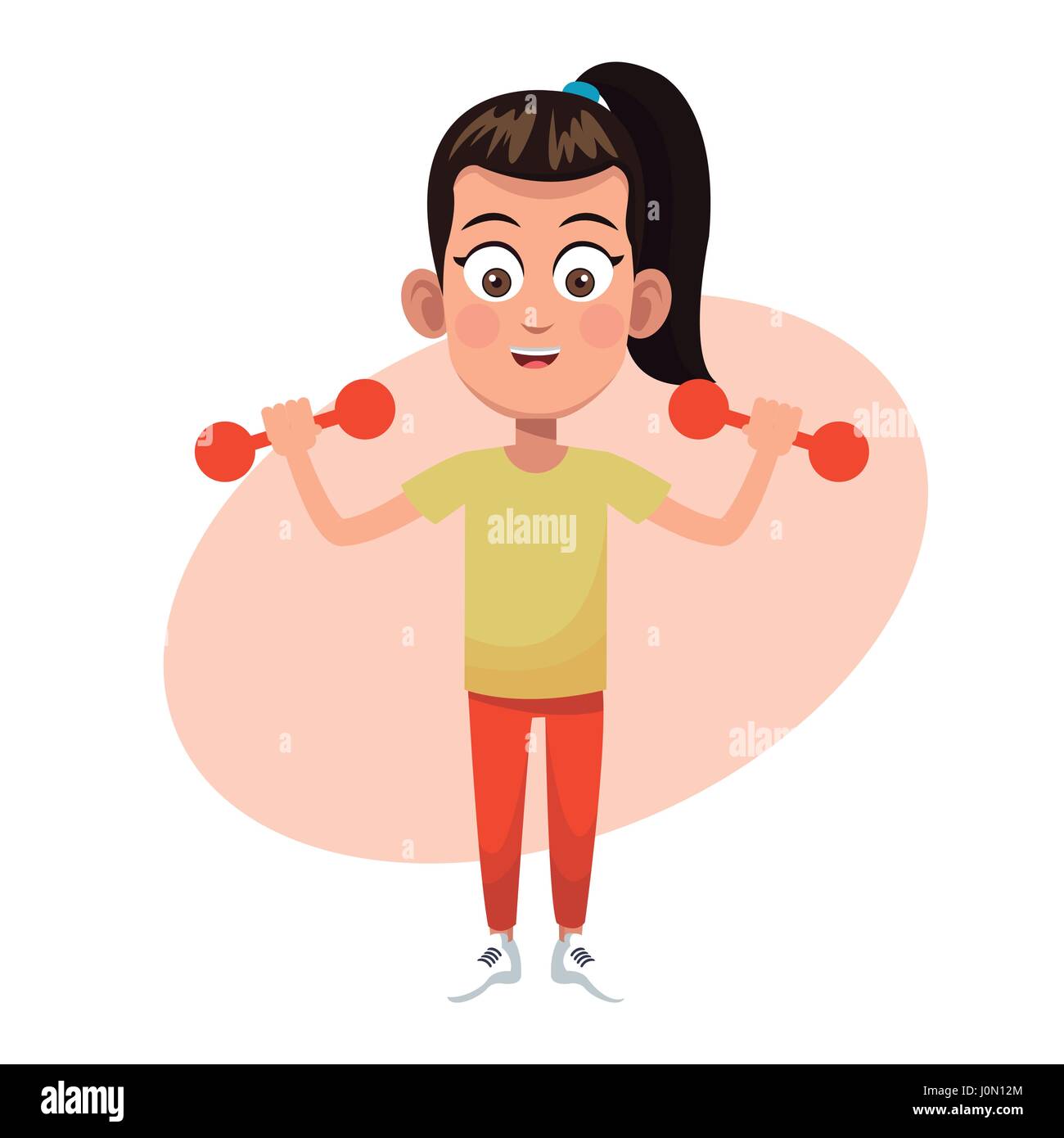 girl weight sport practice Stock Vector Image & Art - Alamy