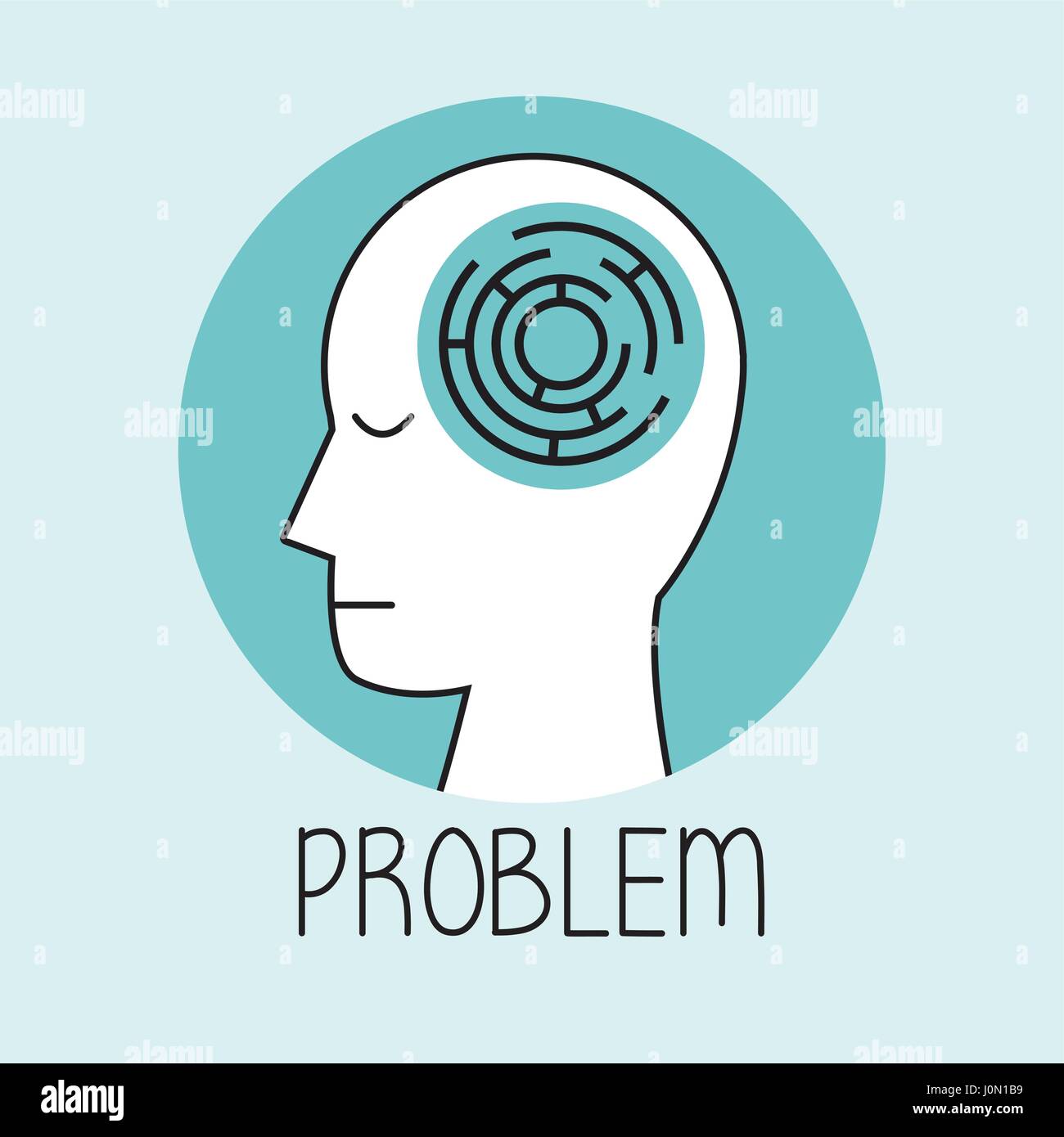 profile human head problem Stock Vector Image & Art - Alamy