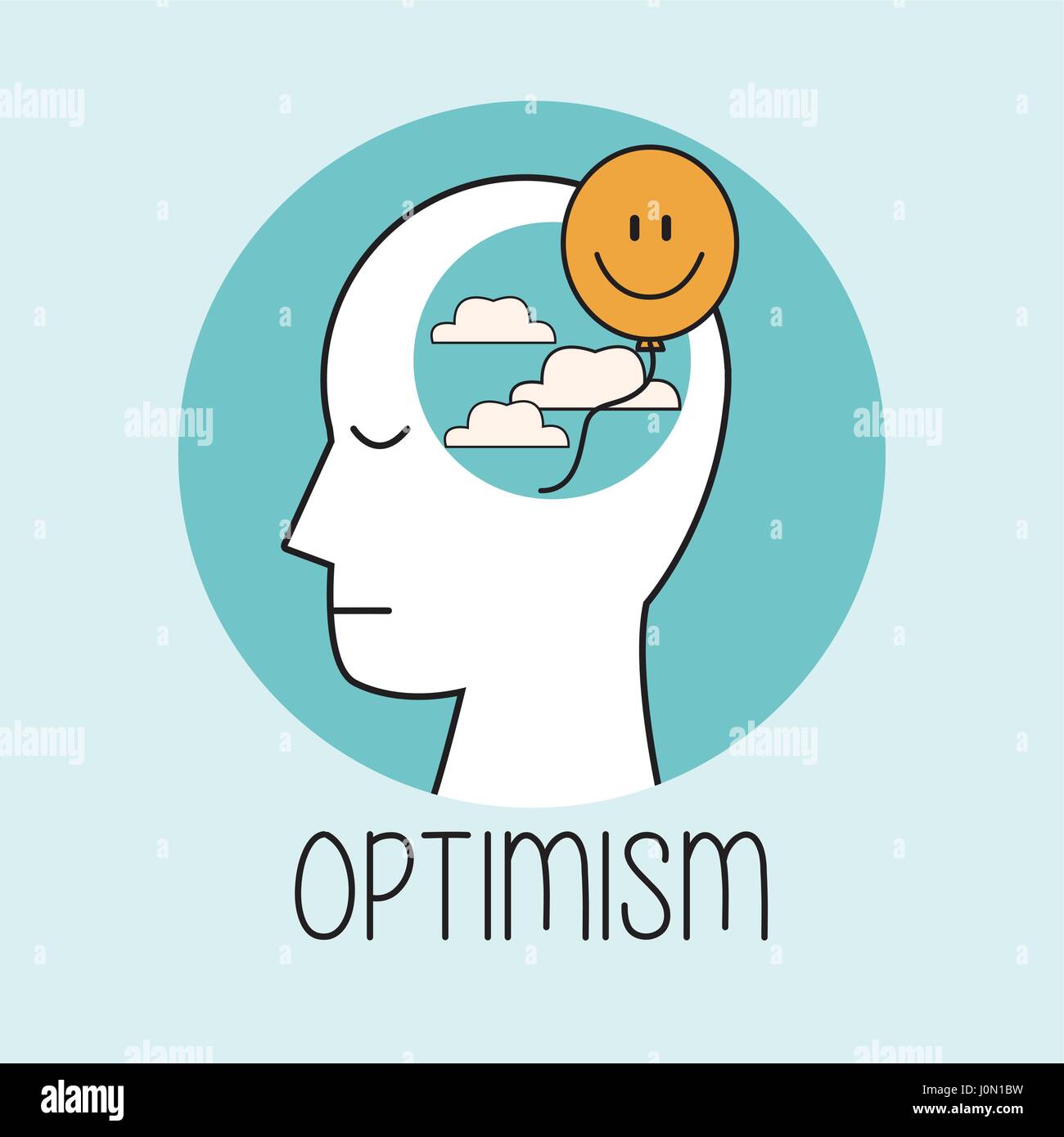 profile human head optimism Stock Vector Image & Art - Alamy