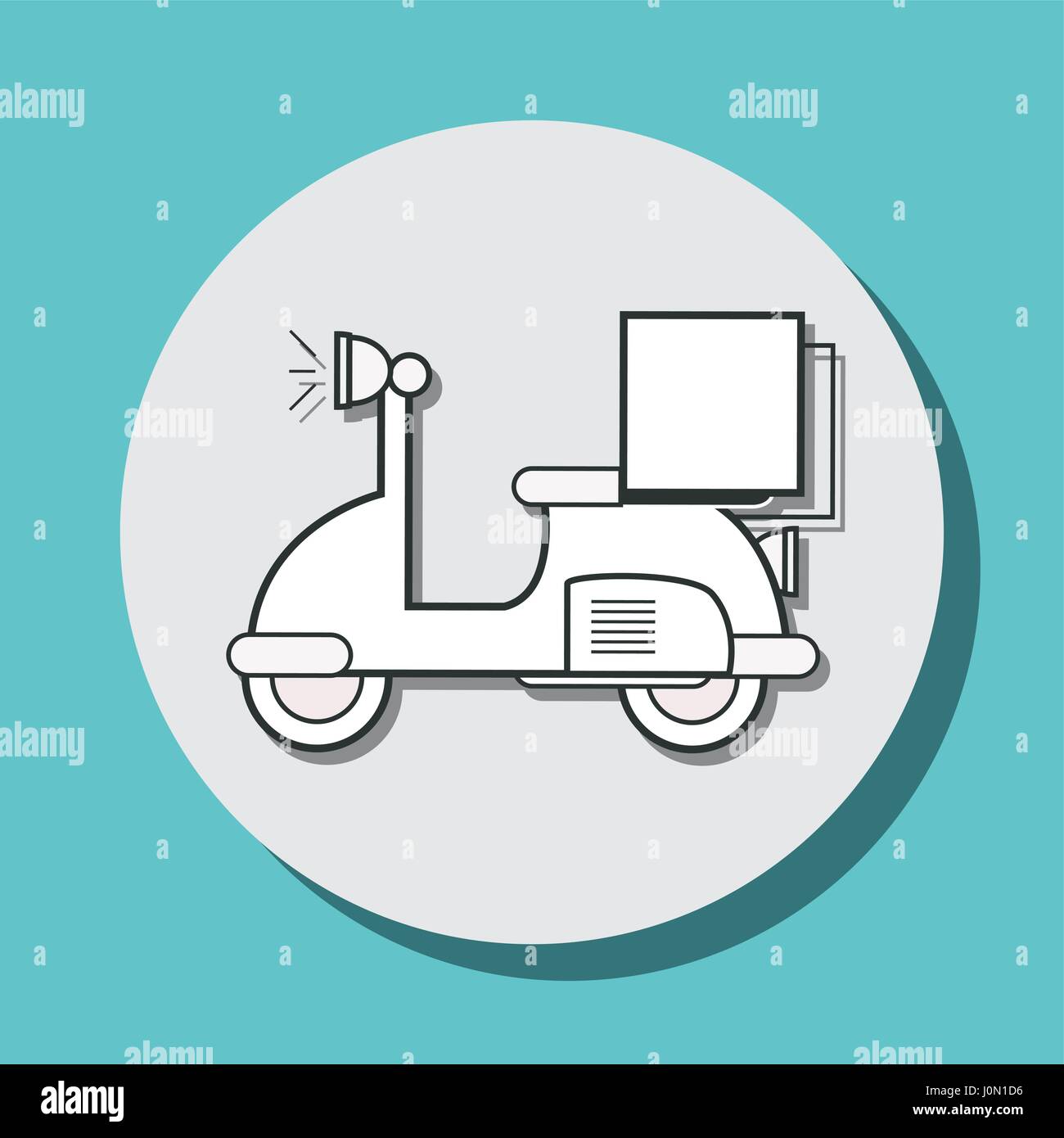 delivery motorcycle transportation service with box Stock Vector Image ...