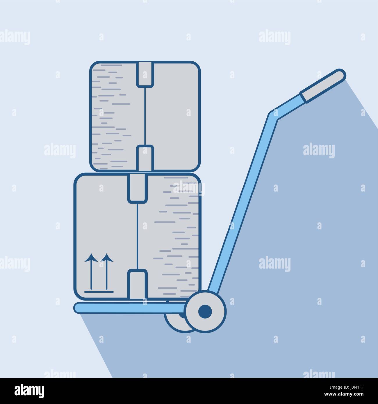 boxes packages in the transport tool service Stock Vector Image & Art ...