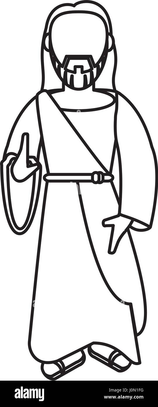 Jesus christ catholic faceless outline hi-res stock photography and ...