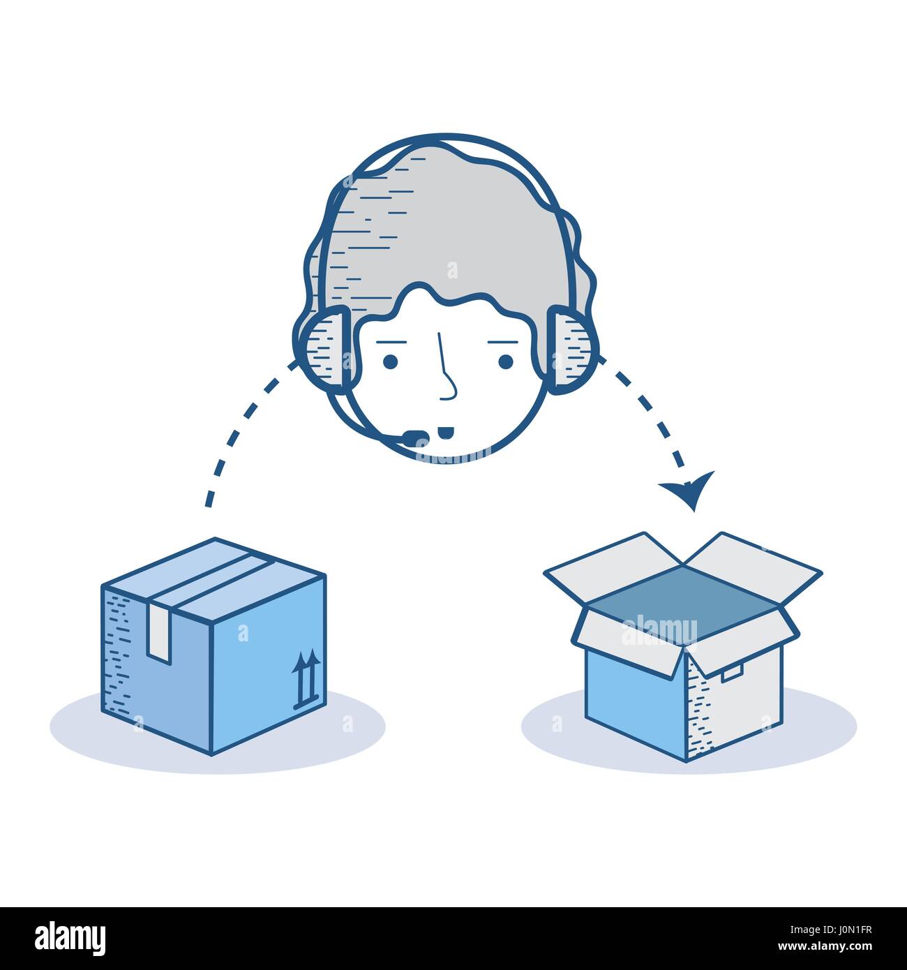 delivery call center man services Stock Vector Image & Art - Alamy