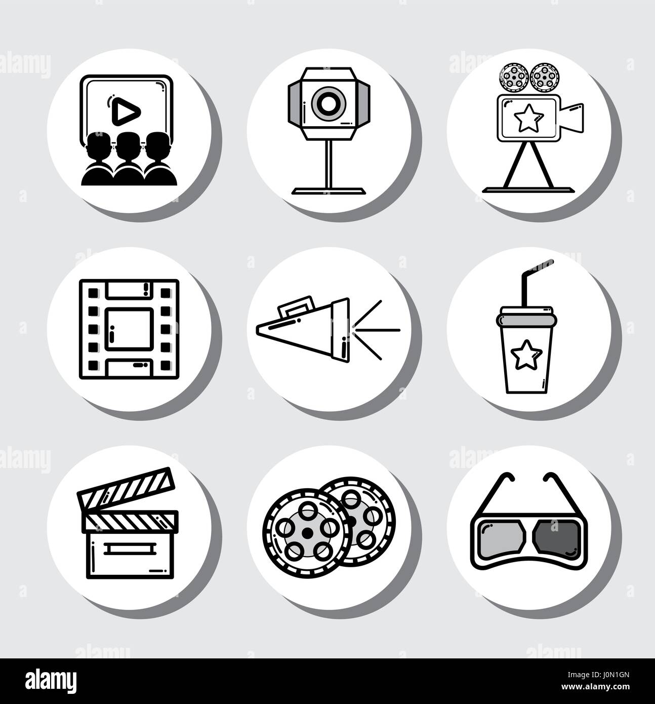 short film cinematography production studio Stock Vector Image & Art ...