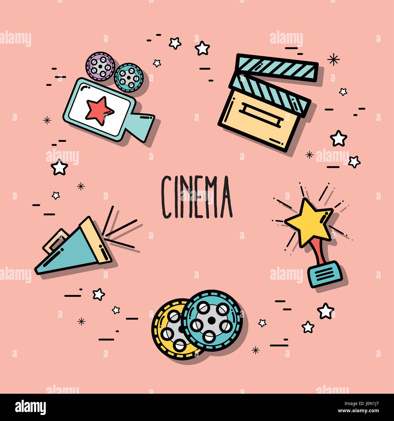 short film cinematography production studio Stock Vector Image & Art ...