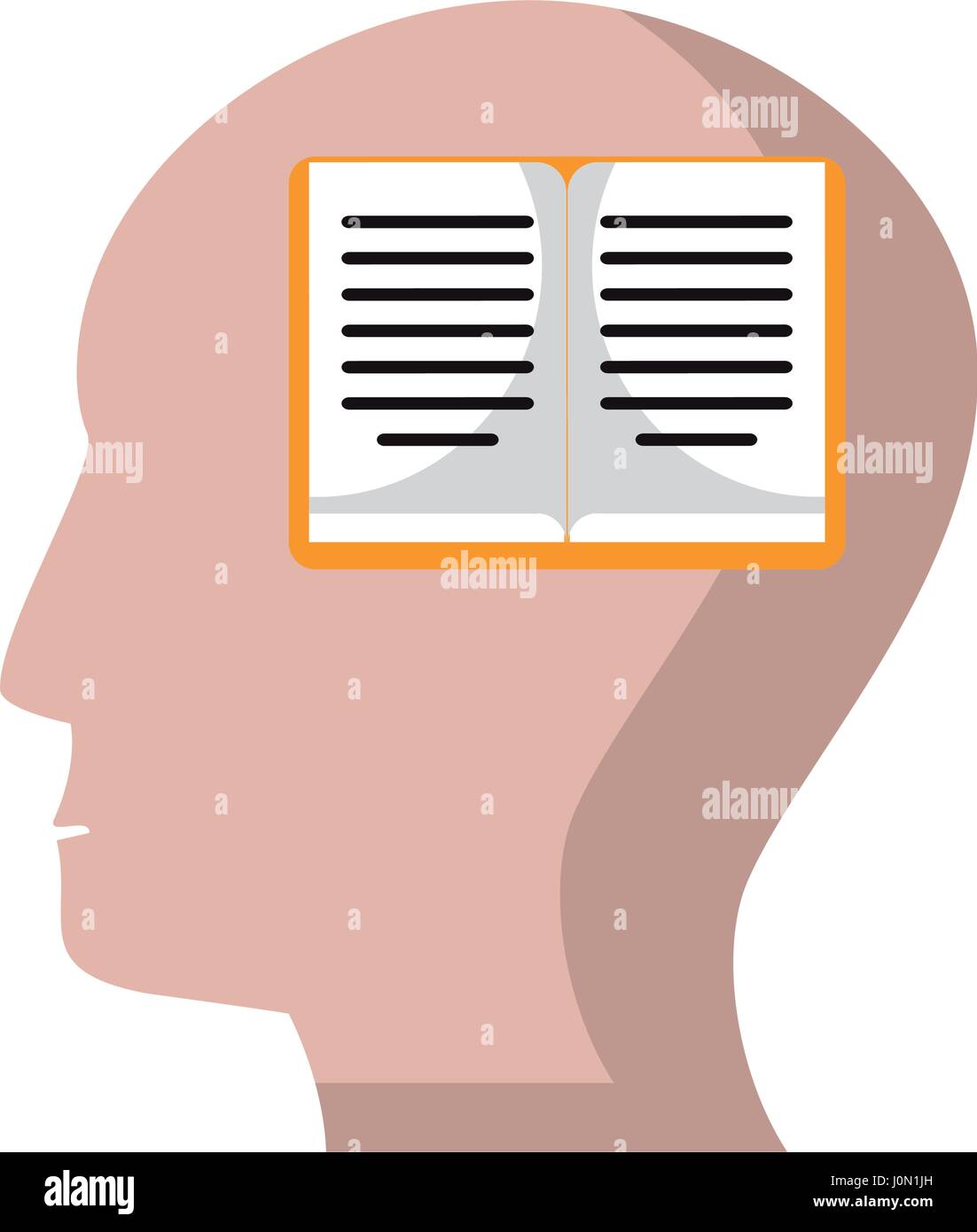 human head book knowledge learning Stock Vector Image & Art - Alamy