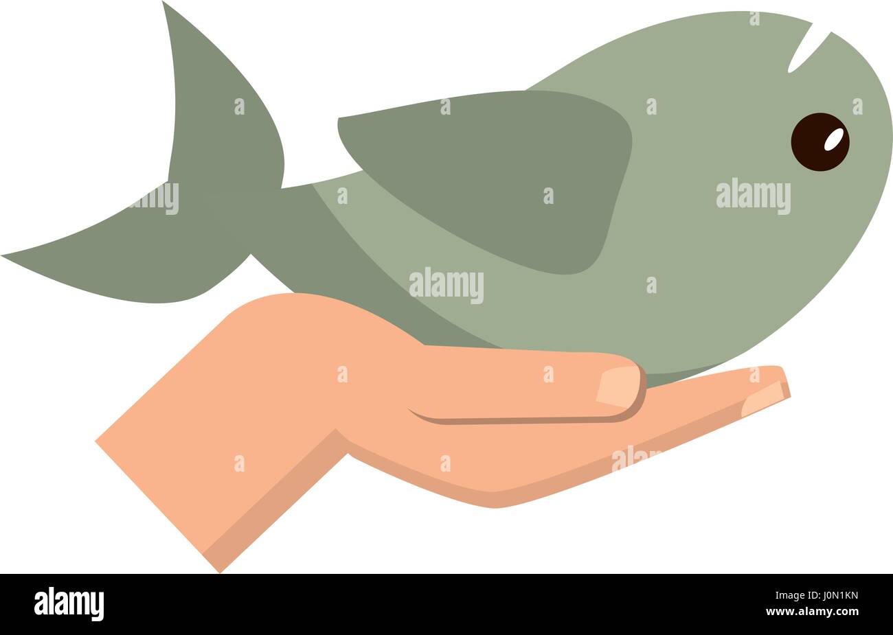 hand holding fish catholic symbol Stock Vector Image & Art - Alamy