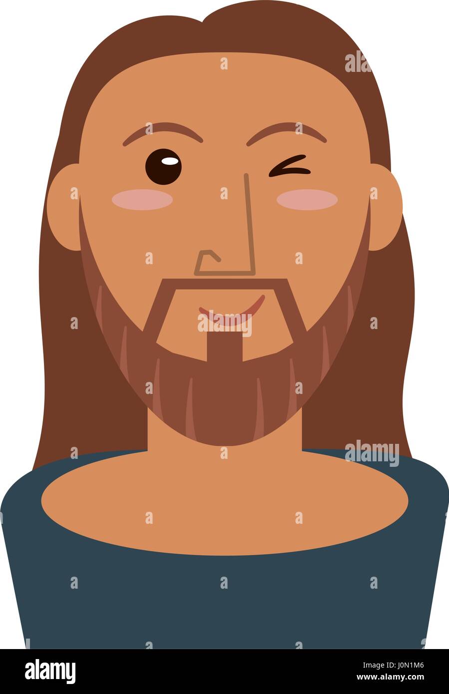 portrait jesus christ wink image Stock Vector Image & Art - Alamy