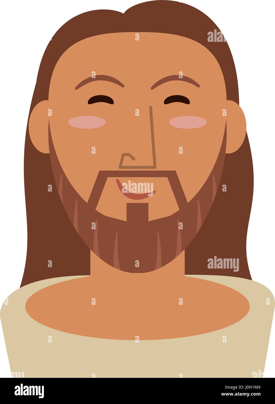 Jesus portrait smiling Stock Vector Images - Alamy
