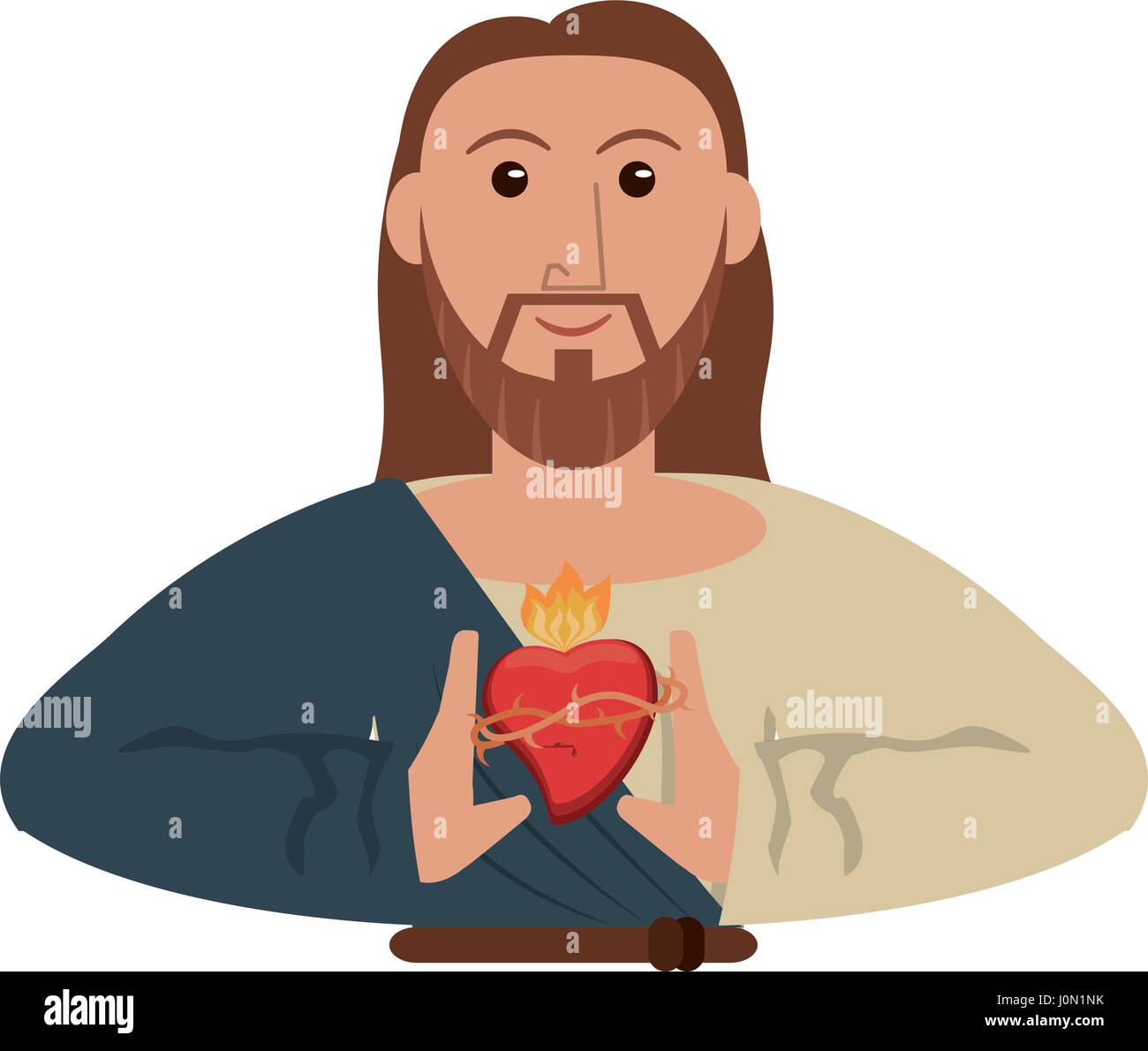 Sacred Heart Of Jesus Statue Stock Vector Images - Alamy