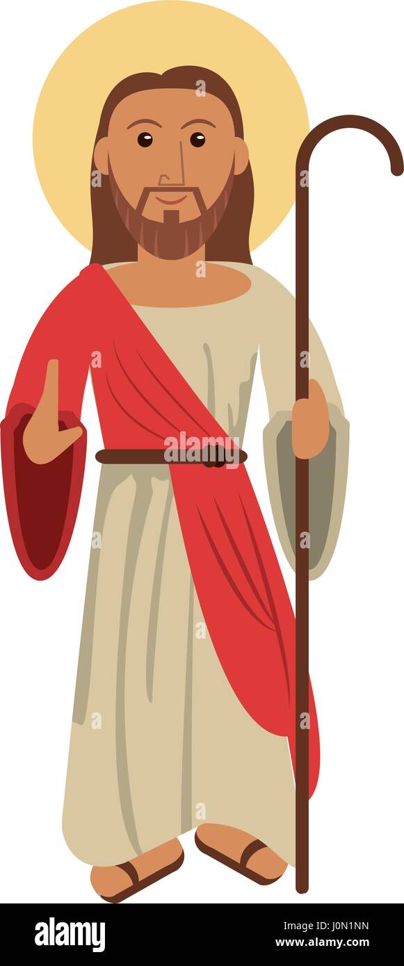 jesus christ blessed with stick Stock Vector Image & Art - Alamy