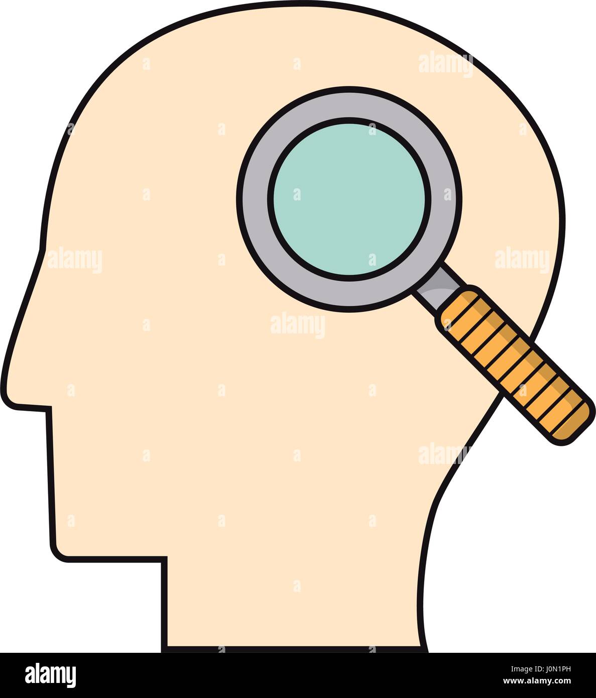 profile head search creativity Stock Vector Image & Art - Alamy