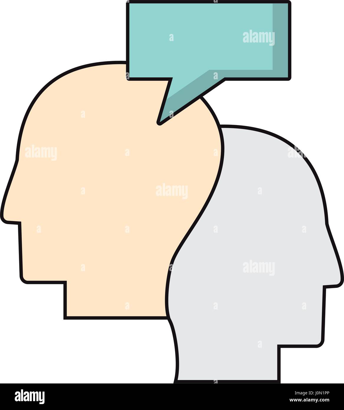 profile heads talking communication Stock Vector Image & Art - Alamy