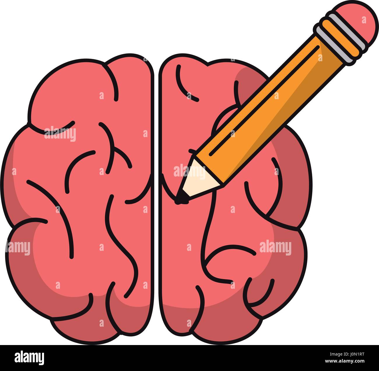 brain idea pencil knowledge Stock Vector Image & Art - Alamy