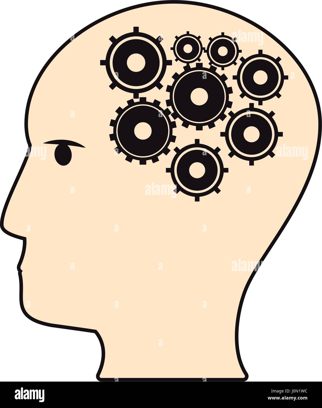 profile head gear work team Stock Vector Image & Art - Alamy