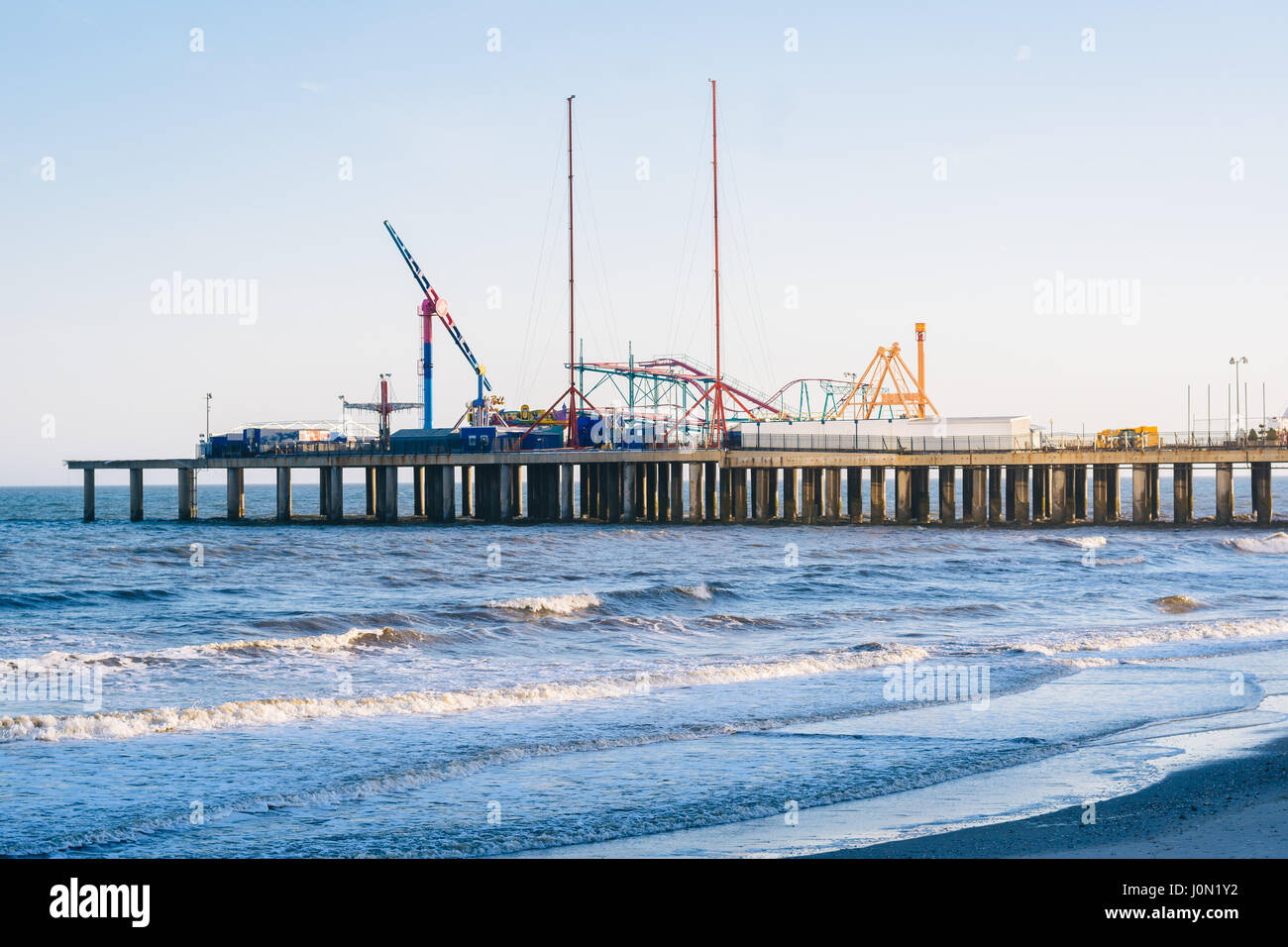 The Steel Pier and Atlantic Ocean in Atlantic City, New Jersey Stock ...