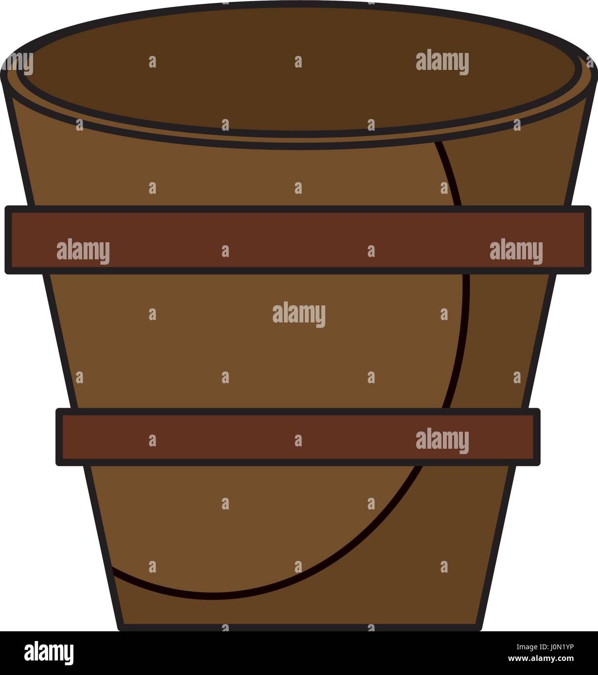 Wooden tub cartoon icon Stock Vector Images - Alamy