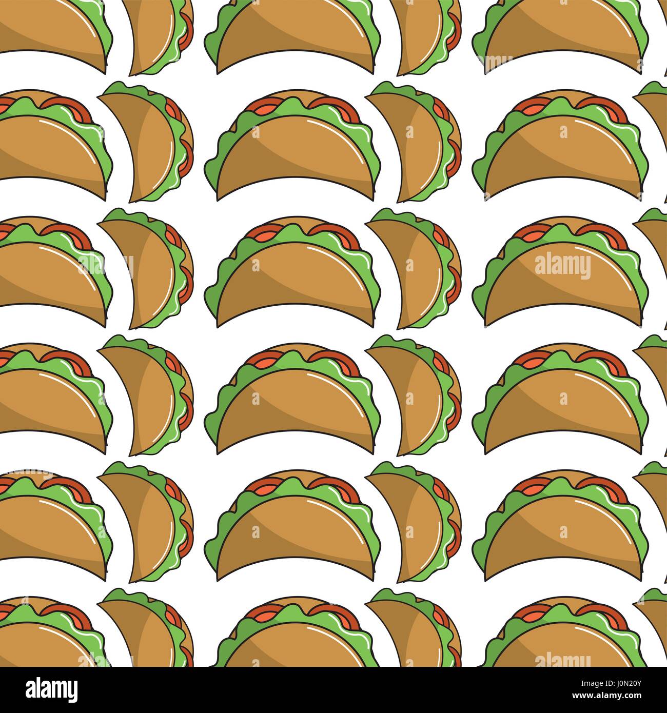 delicious mexican tacos food background Stock Vector Image & Art - Alamy