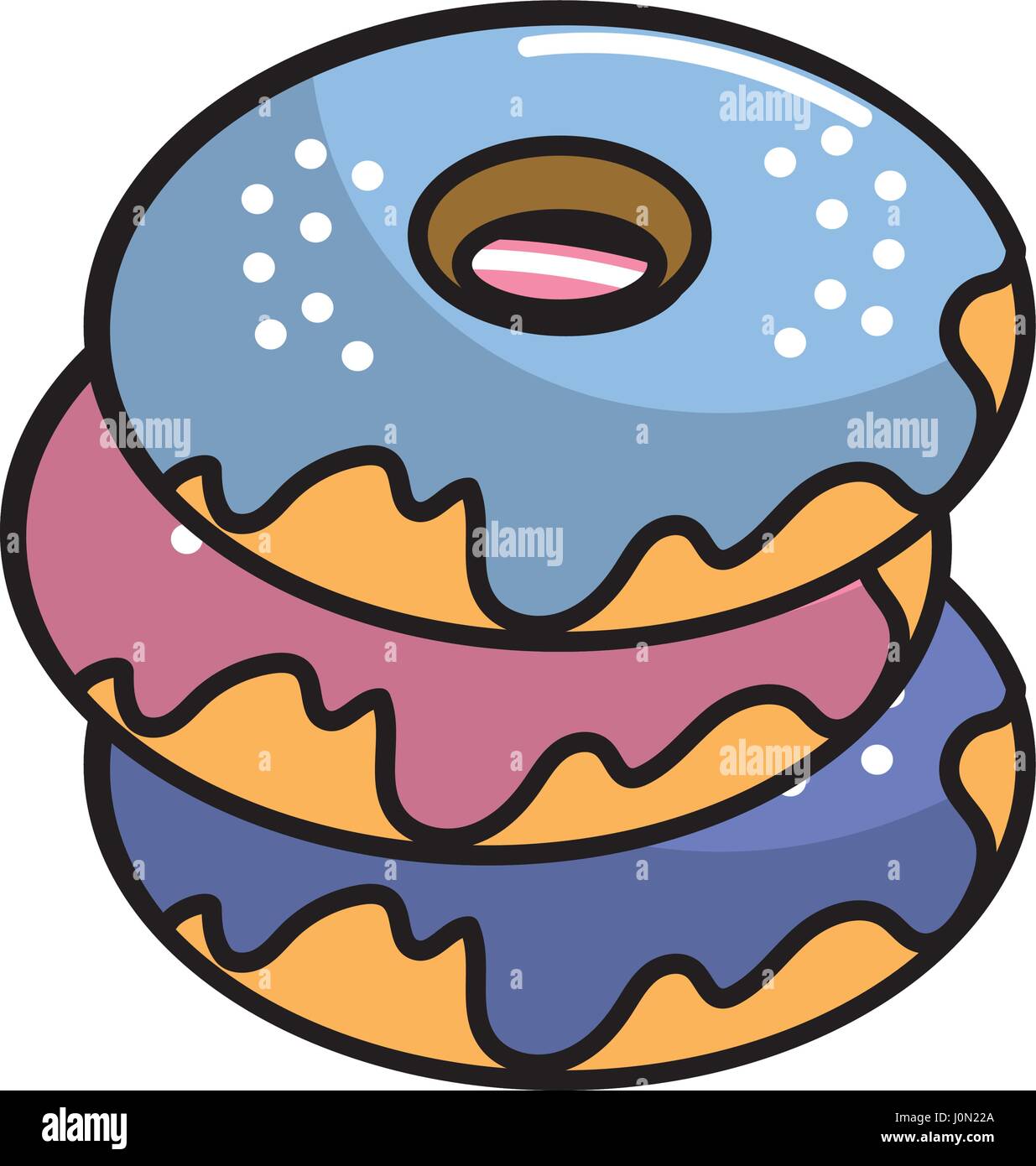 delicious sweet donut cake Stock Vector Image & Art - Alamy