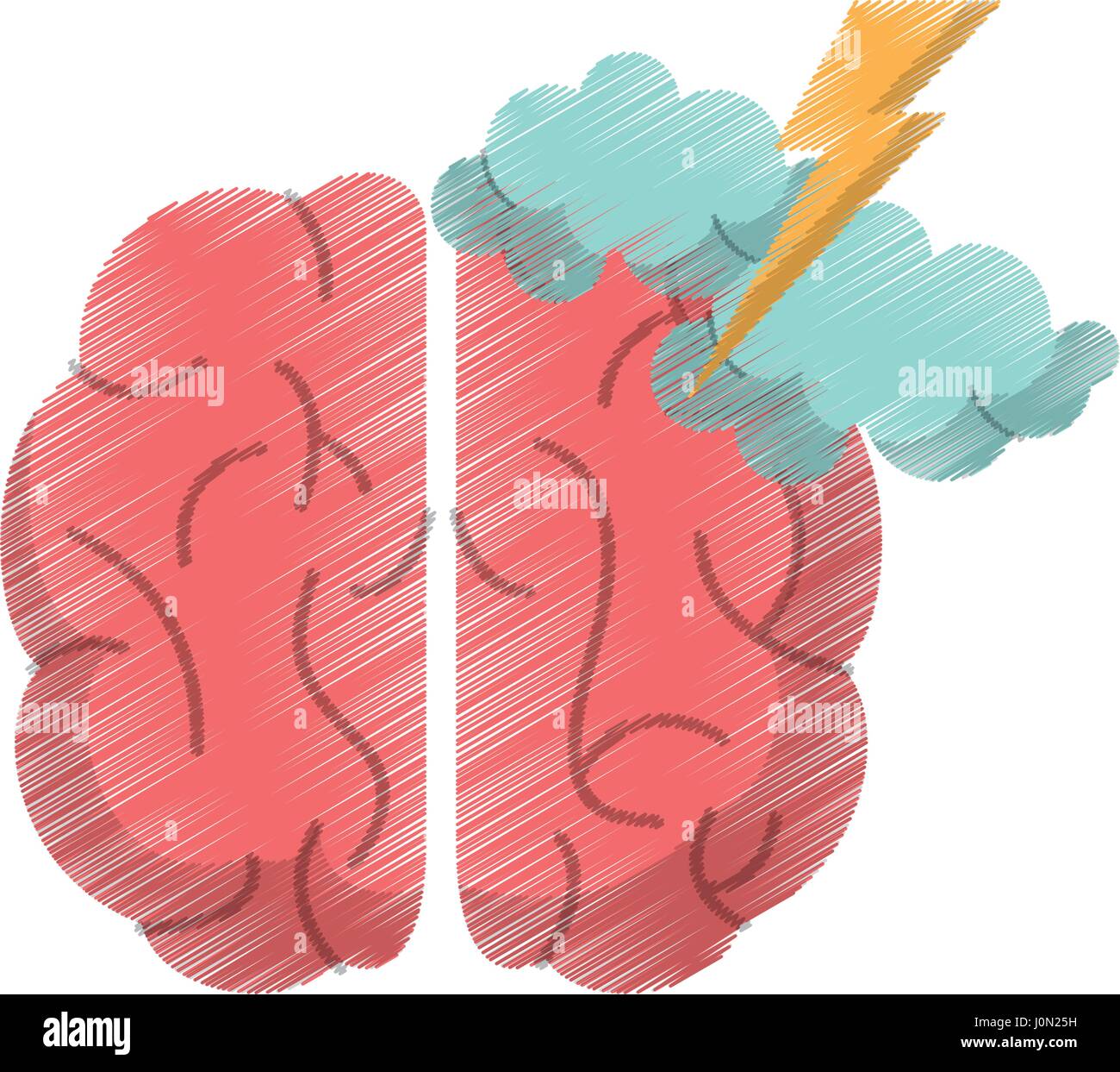 drawing brain idea brianstorm innovation Stock Vector Image & Art - Alamy