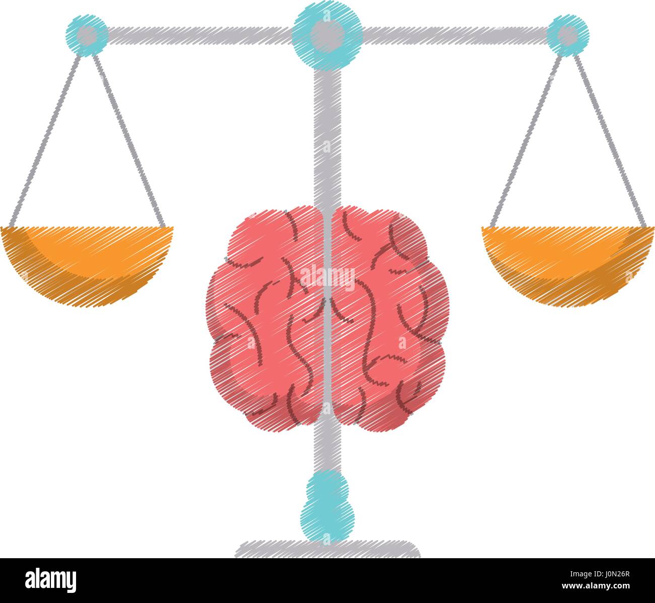 drawing brain balance idea image Stock Vector Image & Art - Alamy