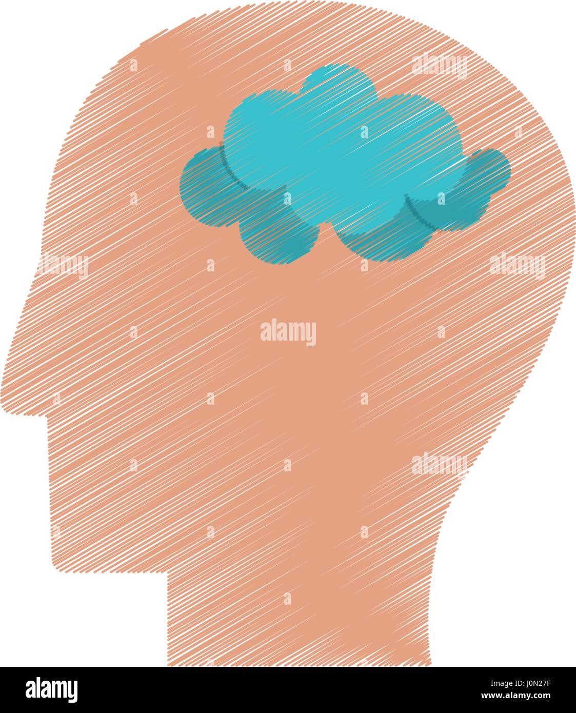 Creative human brain side profile hi-res stock photography and images ...