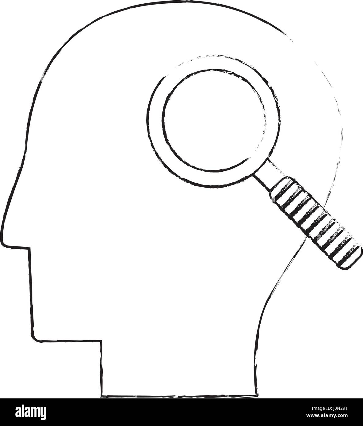 head human search creativity sketch Stock Vector Image & Art - Alamy